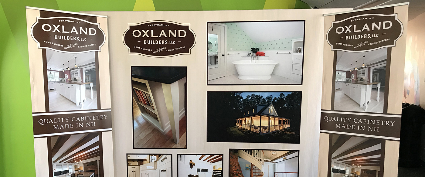 Oxland Builders, LLC — trade show display - AlphaGraphics Westford